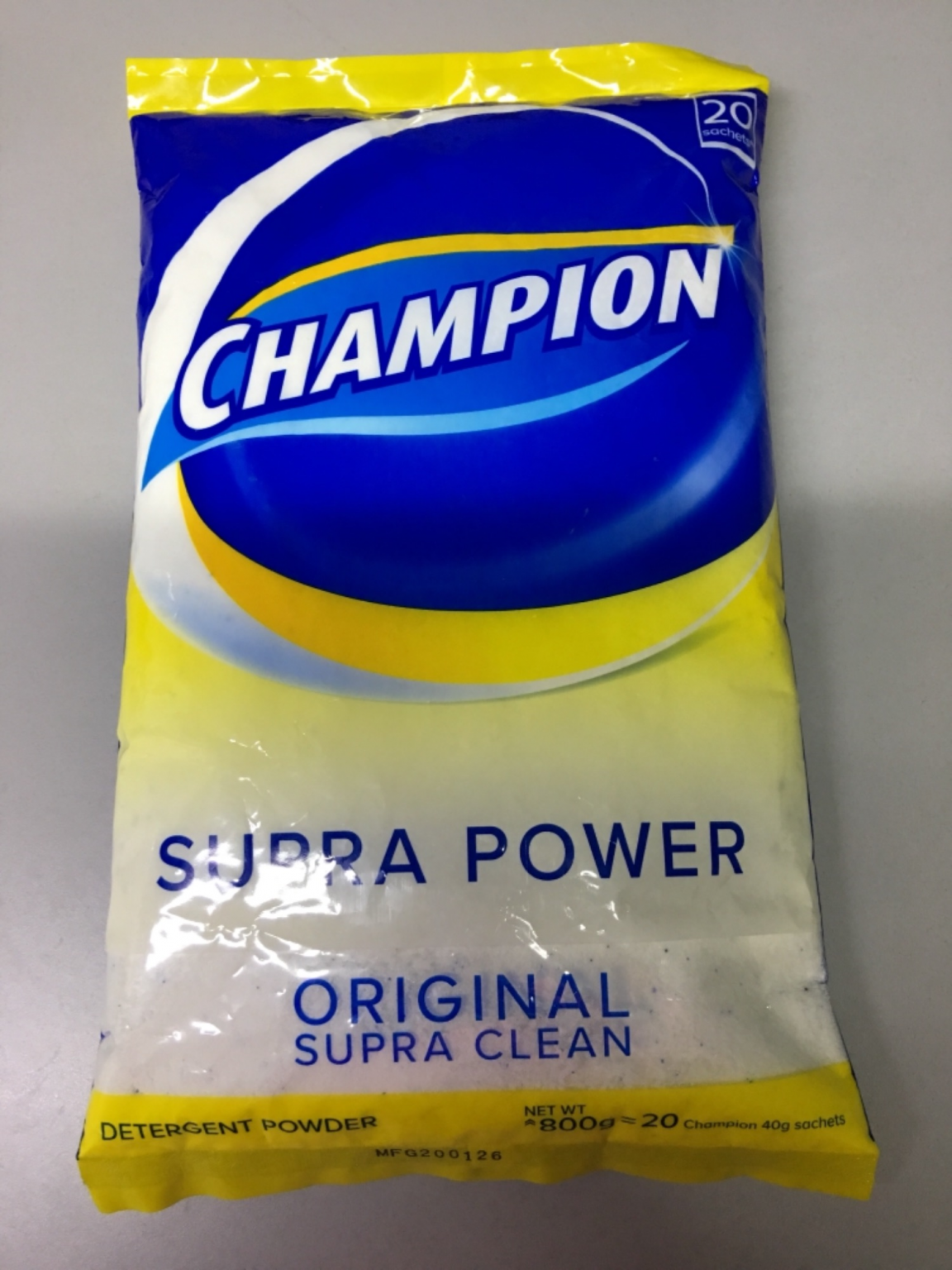 CHAMPION POWDER ORIGINAL SUPRA CLEAN 800G – SRS Sulit